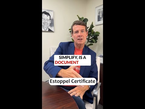 Estoppel Certificate