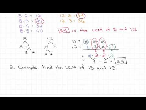 Find the Least Common Multiple of 2 or more numbers