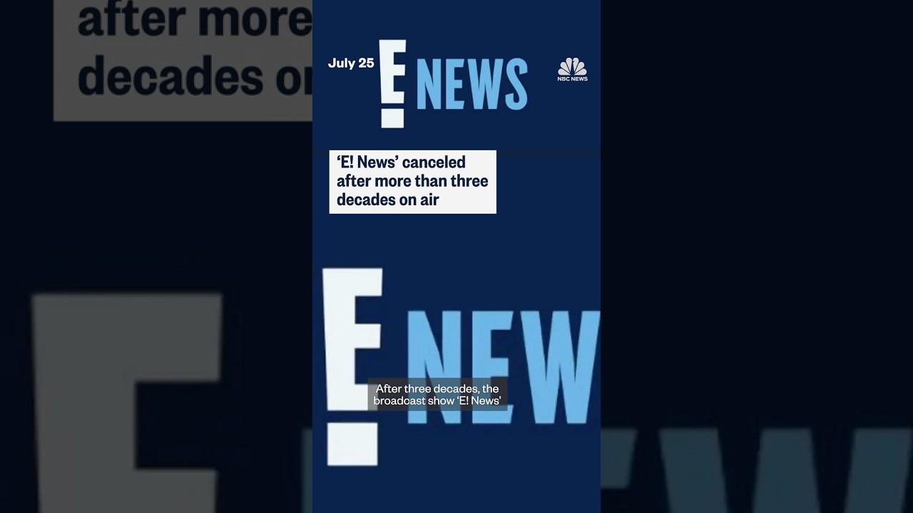 'E! News' canceled after more than three decades on air