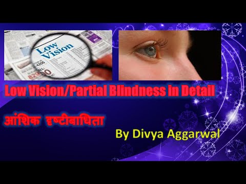 low vision in Hindi | low vision disability | partial blindness