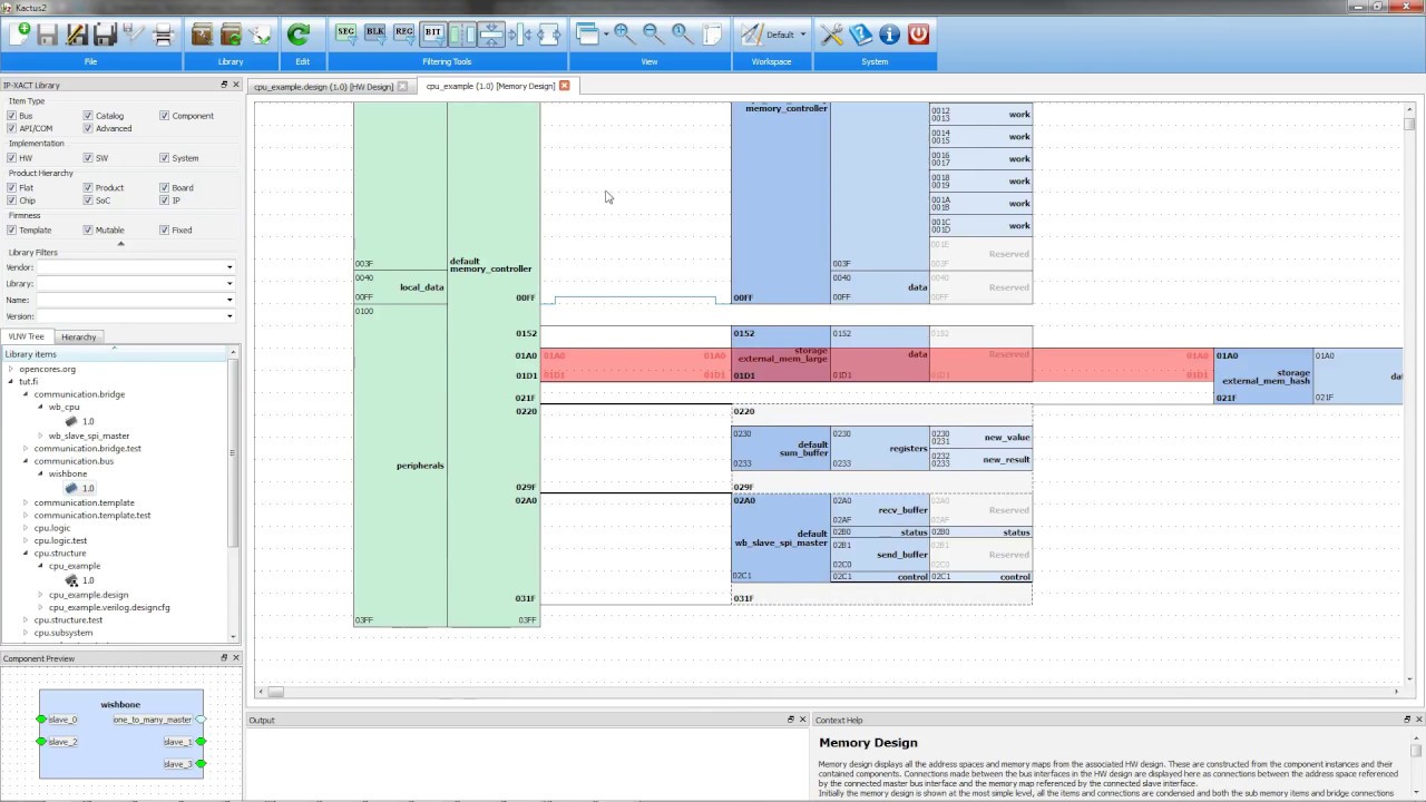 Kactus2: Memory Design