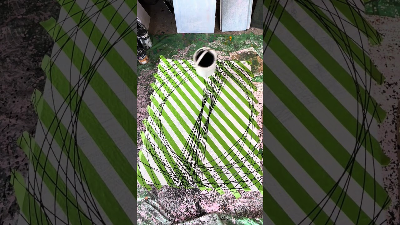 Taping off sections and removing after! #art #artist #artandcraft #pendulumpainting #artwork