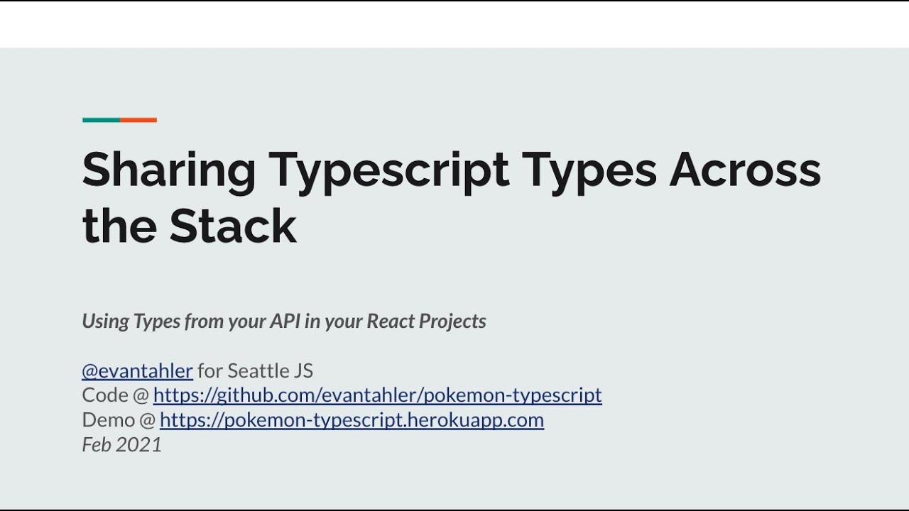 Sharing TypeScript Types Across the Stack