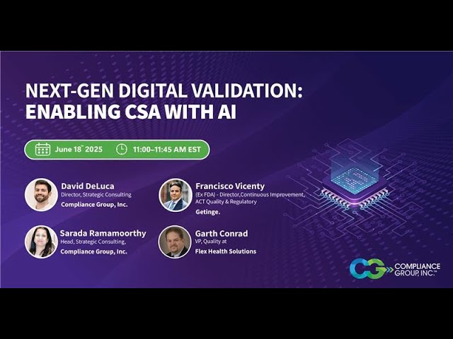 CSA Digital Validation with AI | Compliance Group Inc