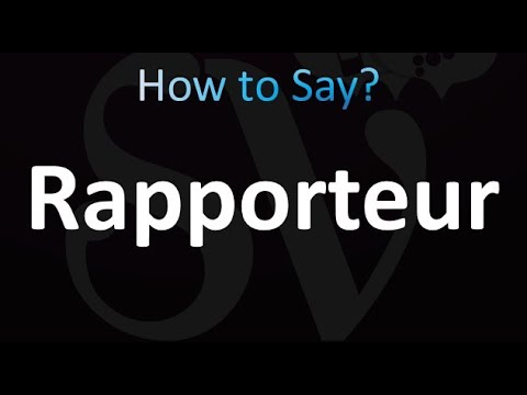 How to Pronounce Rapporteur (correctly!)