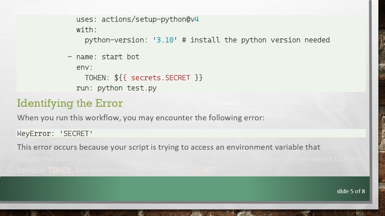 How to Securely Include GitHub Secrets in Your Python Script