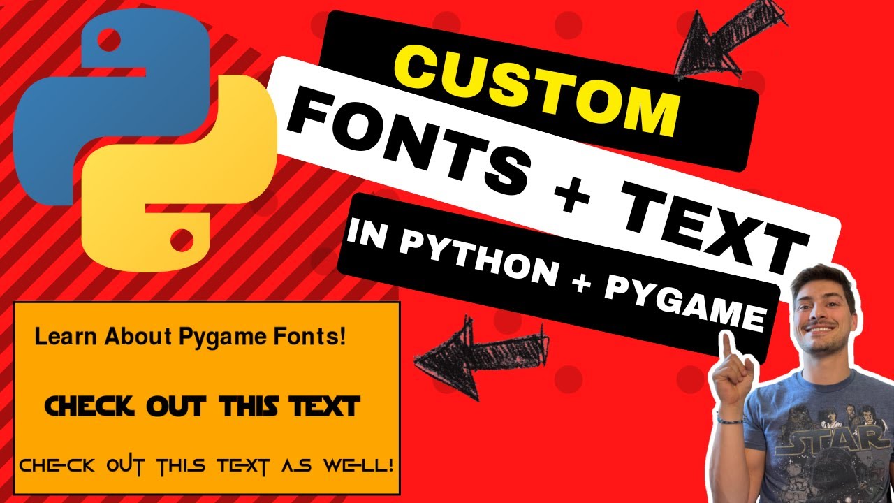 How to use Custom Fonts and Text in Python Games! Pygame Font Rendering Tutorial!
