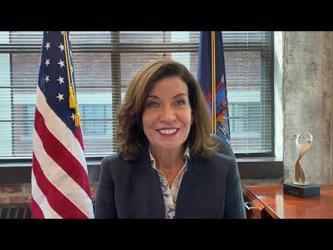 New York lieutenant Governor Kathy Hochul says thank you!