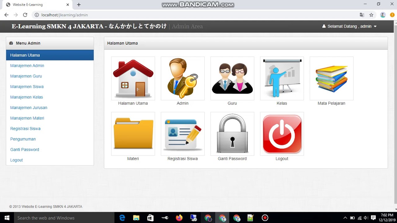 aplikasi e-learning berbasis codeigniter dan php mysql
