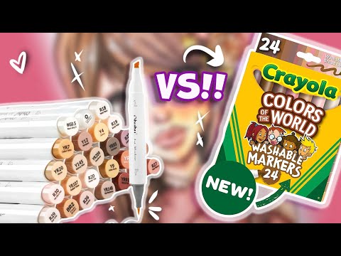 CRAYOLA SKIN TONE SET vs OHUHU SKINTONE SET