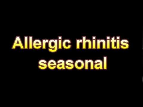 What Is The Definition Of Allergic rhinitis seasonal (Medical Dictionary Online)
