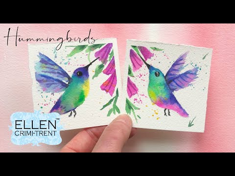 Watercolor Hummingbird painting/ Mini Monday Madness/ Easy for Beginners