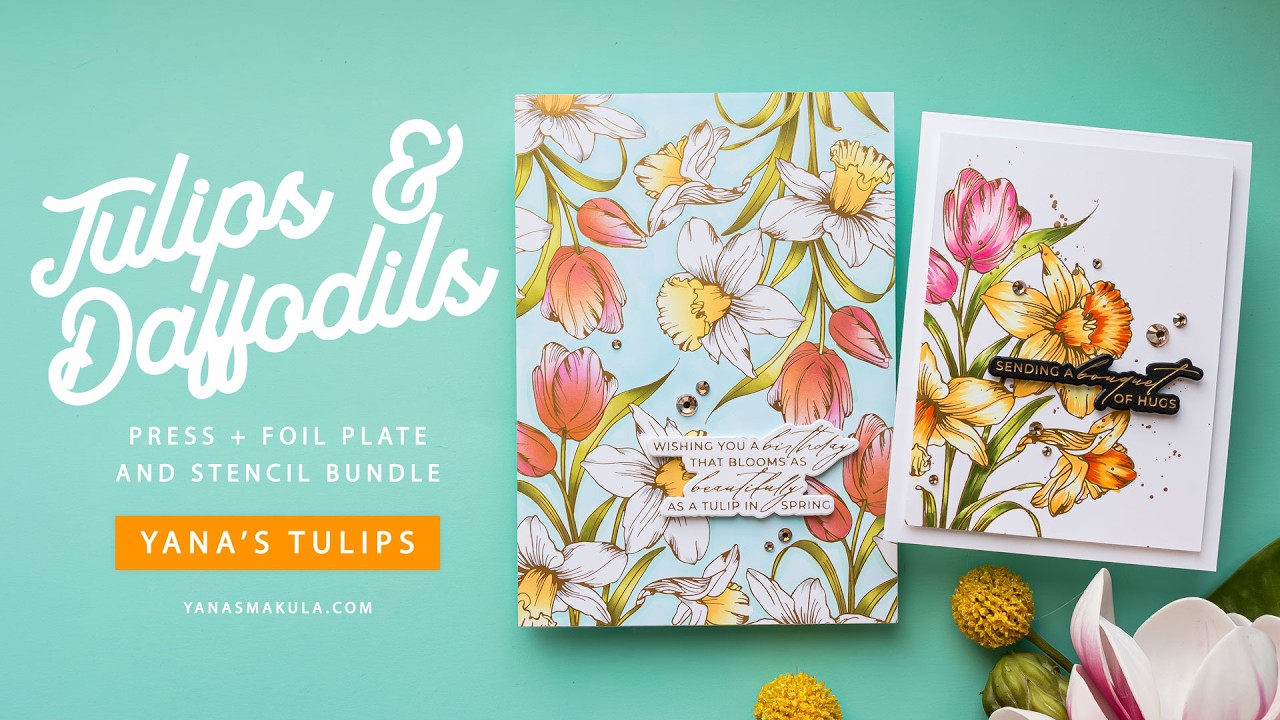 How To Use Tulips and Daffodils BetterPress Plate and Stencil