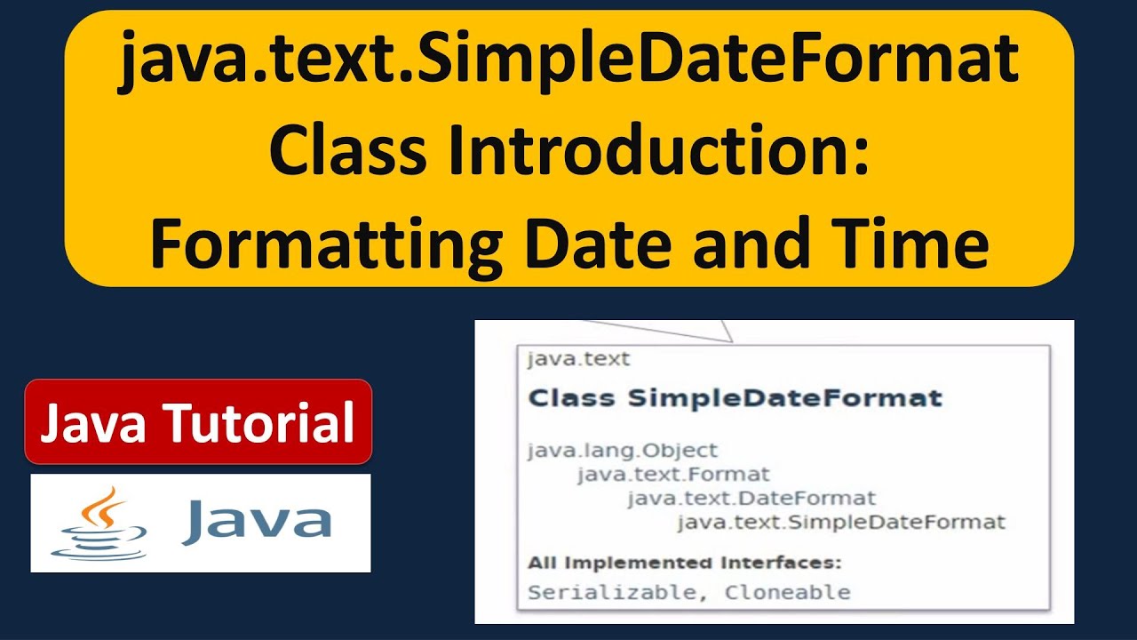 Java java.text.SimpleDateFormat Class Introduction: Formatting Date and Time