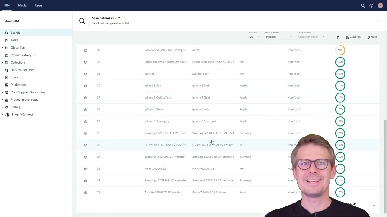 Import basic - in Struct PIM