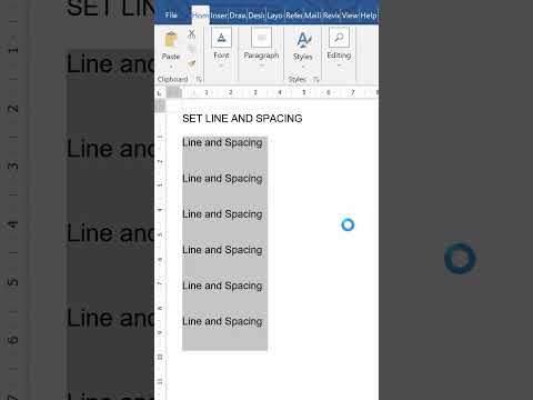 Setting Line and Paragraph Spacing microsoft word