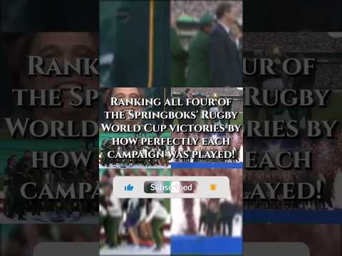 Ranking all 4 of the Springboks' World Cup victories by how perfectly each campaign was played!