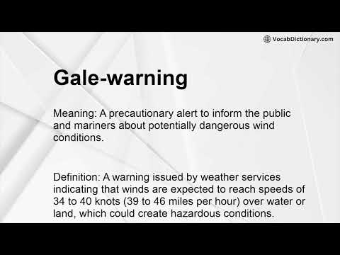 Gale-warning Meaning