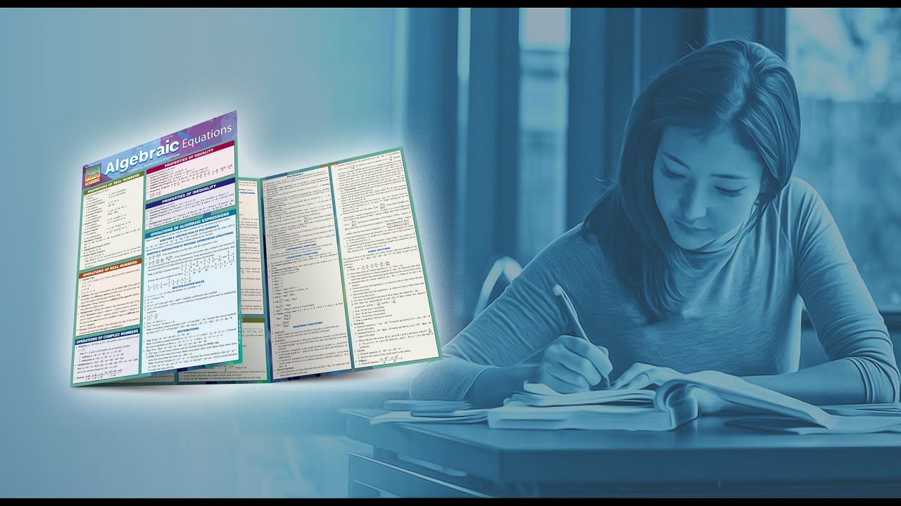 QuickStudy® Algebraic Equations Laminated Study Guide