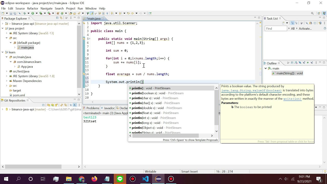 Java Program to Calculate average using Array
