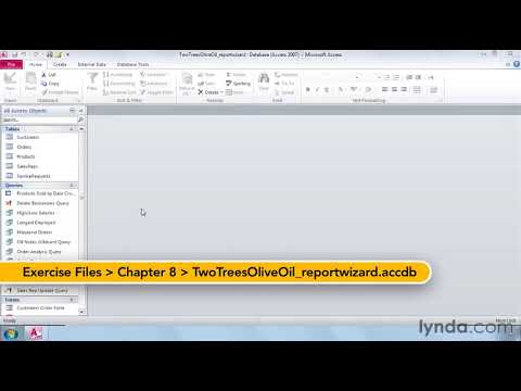 Access Tutorial - How to create a report