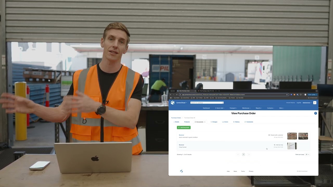 Photos and Documents on Purchase Orders (Web App View)