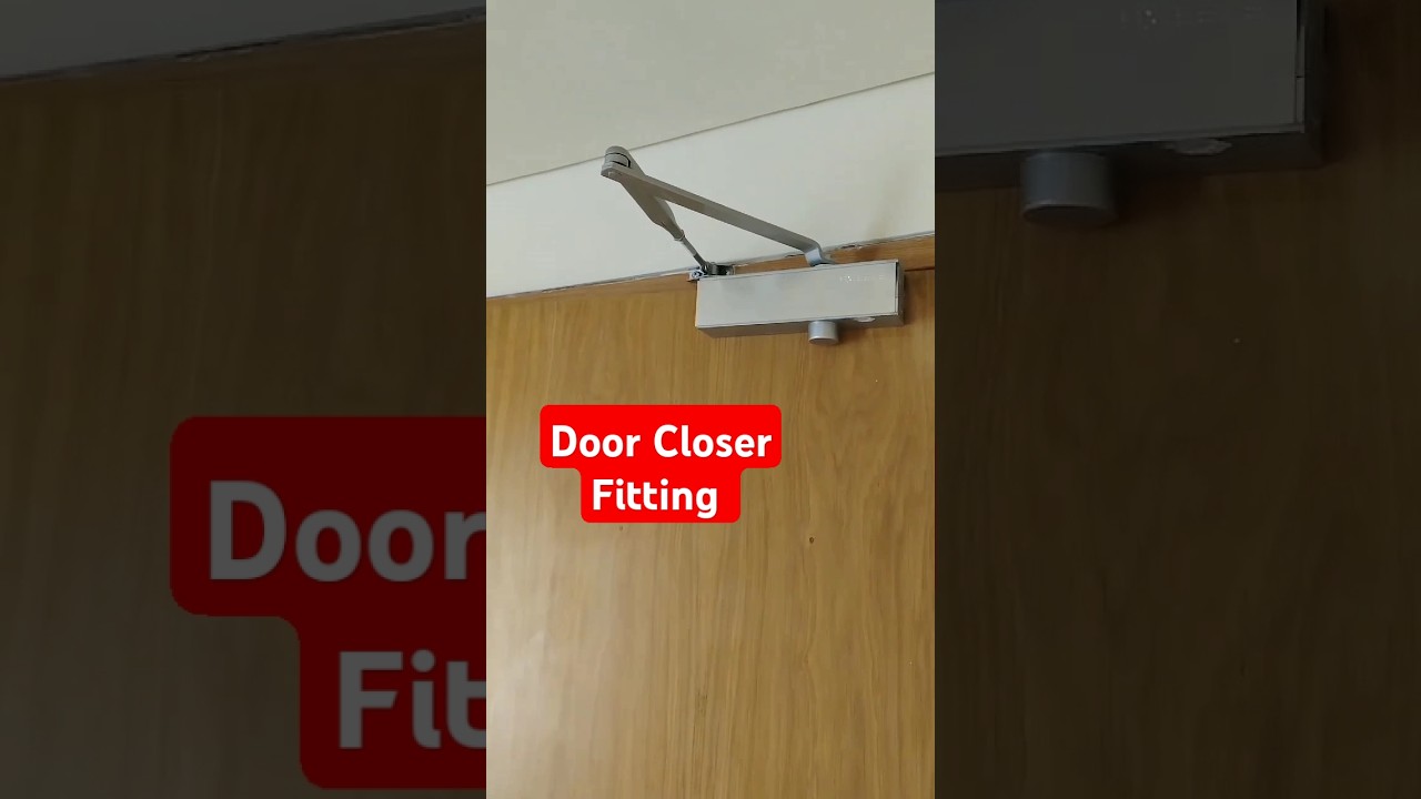 Smooth & Secure! ✅ HAFELE Door Closer Fitting Made Easy. Watch now! #Hilti #DoorCloser #Construction