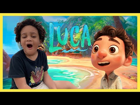 Disney Pixar’s Luca The Movie. Playing with Luca Toys at the Beach. Bryson finds a SEA MONSTER!
