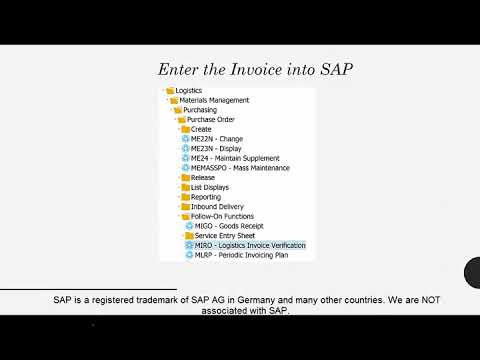 20 Invoice Receipt in SAP MM