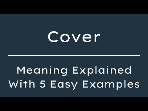 What Does Cover Mean? Cover Meaning in English With 5 Example Sentences