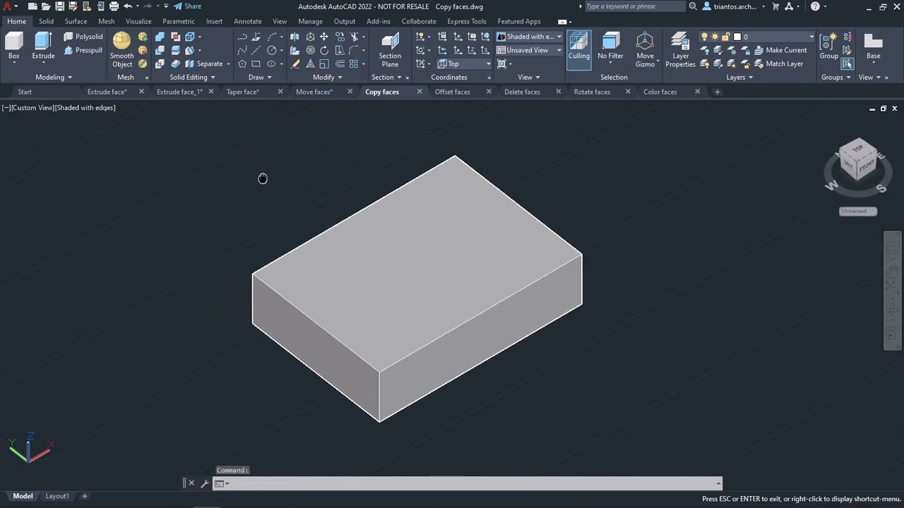 Solid editing tools (AutoCAD 3D Tutorials)