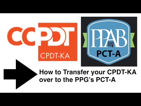 Transfer your CPDT-KA to the PPG’s PCT-A