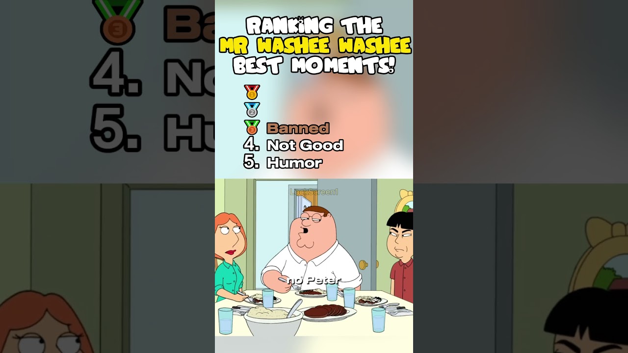 Ranking Top 5 Mr Washee Washee Moments! #familyguy