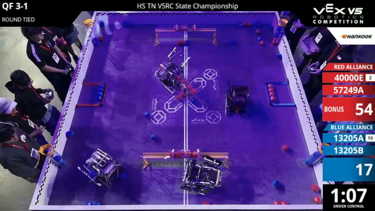 Tennessee Regionals : Division 1 - QF #3-1 - 40000E & 57249A vs 13205A & 13205B - Auton + Driver