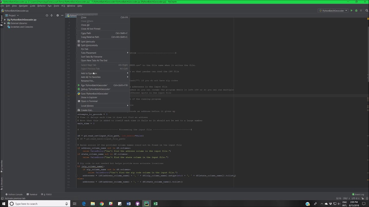 Python Batch Address Geocoder (Free/No API Key and 100 Per Min with no errors.)