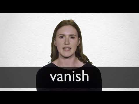 VANISH definition and meaning | Collins English Dictionary