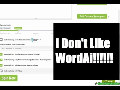 Wordai Review: Comparison Walkthrough Overview - NOT IMPRESSED!