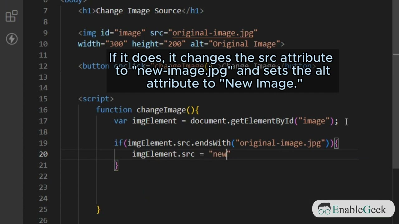 JavaScript Change Image Src | JavaScript Tutorial