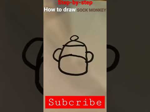 How to draw a sock monkey step-by-step