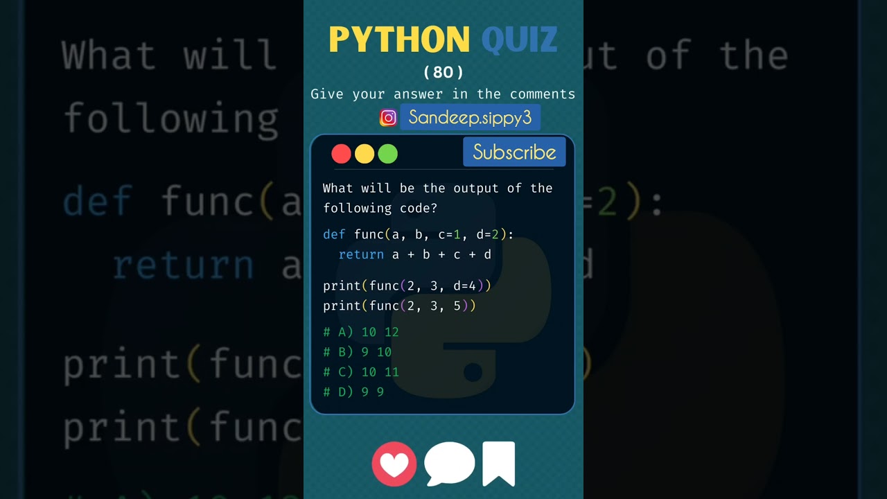 Python quiz (learn python) #learnpython #pythone #pythonprogramming #pythontutorial #python3