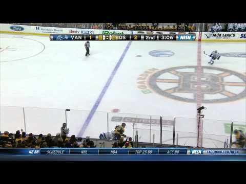Boychuk hit high by Booth, sets up Paille breakaway, nails Booth 2/4/14