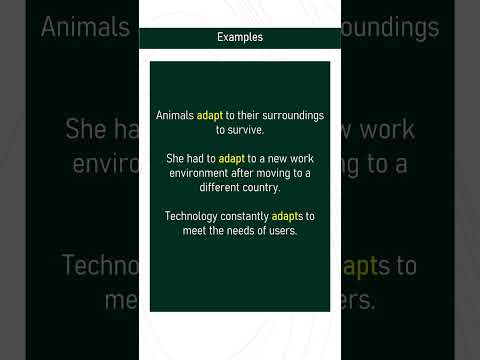 adapt # Expand Your English Vocabulary