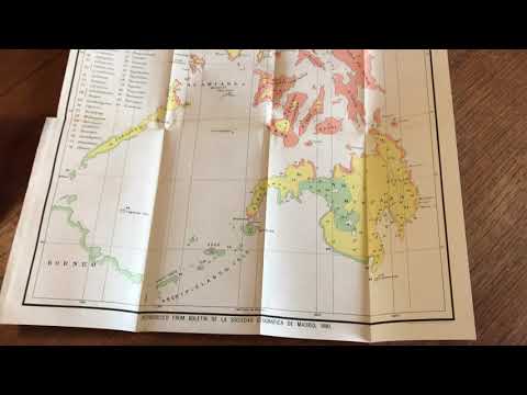 Philippine Islands Ethnic map 1899 Smithsonian color Blumentritt Ethnographic
