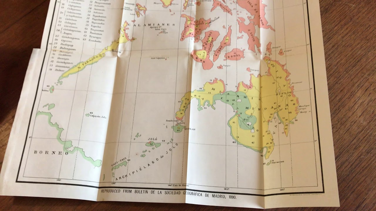 Philippine Islands Ethnic map 1899 Smithsonian color Blumentritt Ethnographic