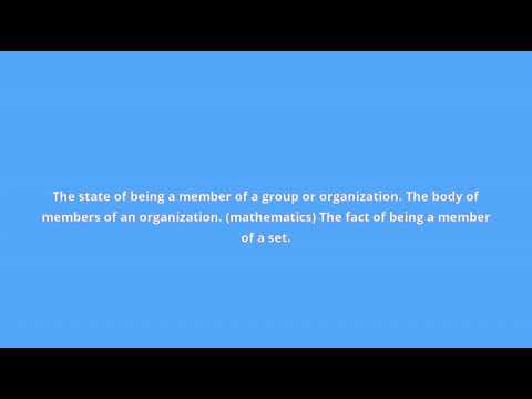 what is the meaning of membership