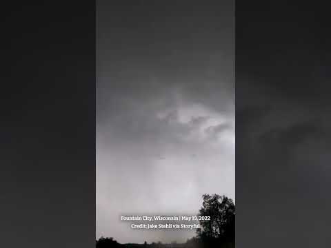 Lightning bolts put on a show in Wisconsin