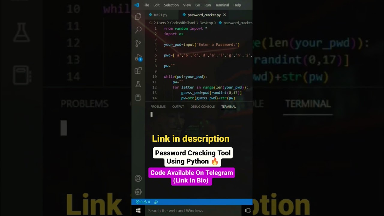 Wifi password hacking with python 🗝️🗝️#hacking #wifi #python