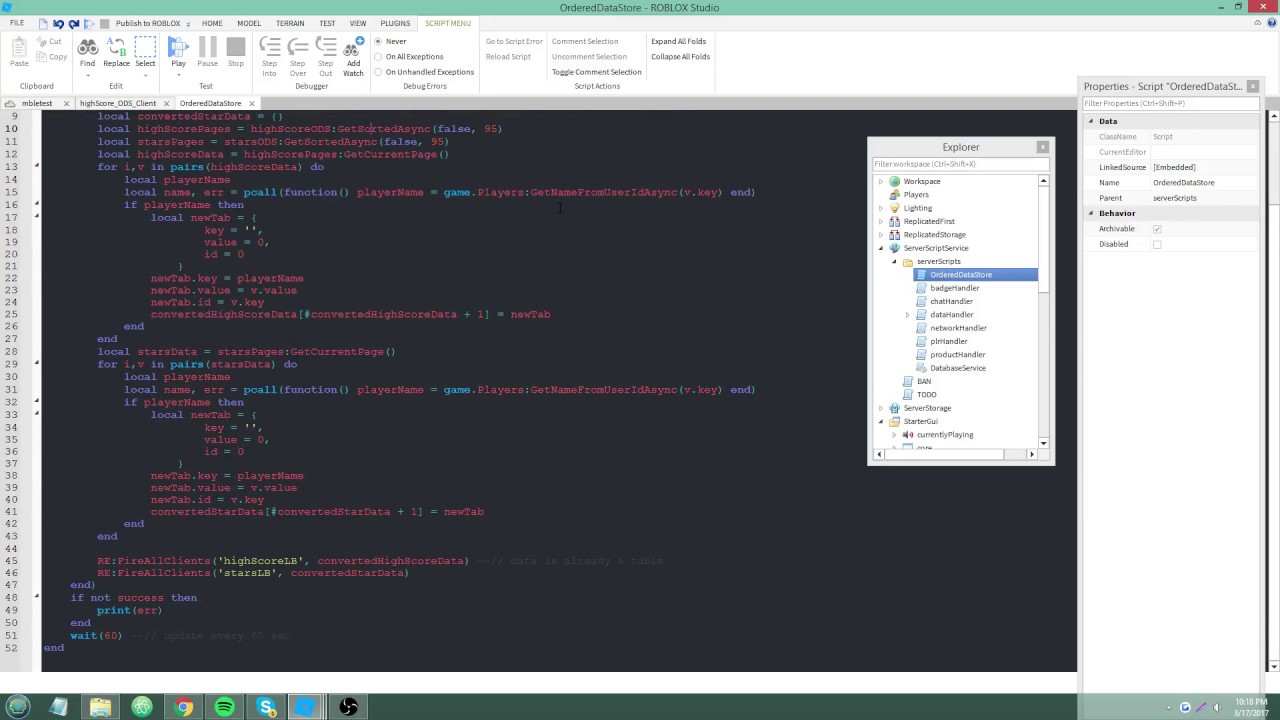 ROBLOX Lua Intermediate Scripting Tutorial 9 - OrderedDataStores