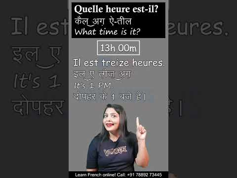 How to say IT'S 1300 HOURS (1 PM) in French?