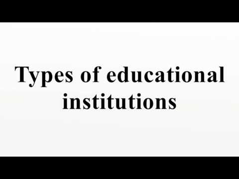 Types of educational institutions